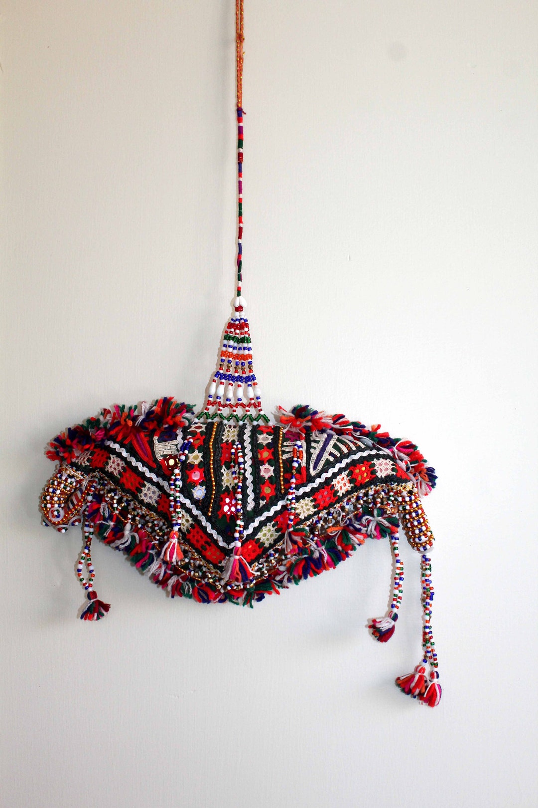 Indian Tribal Wall Decoration,kutch Hand Embroidered,vintage Boho Wall ...