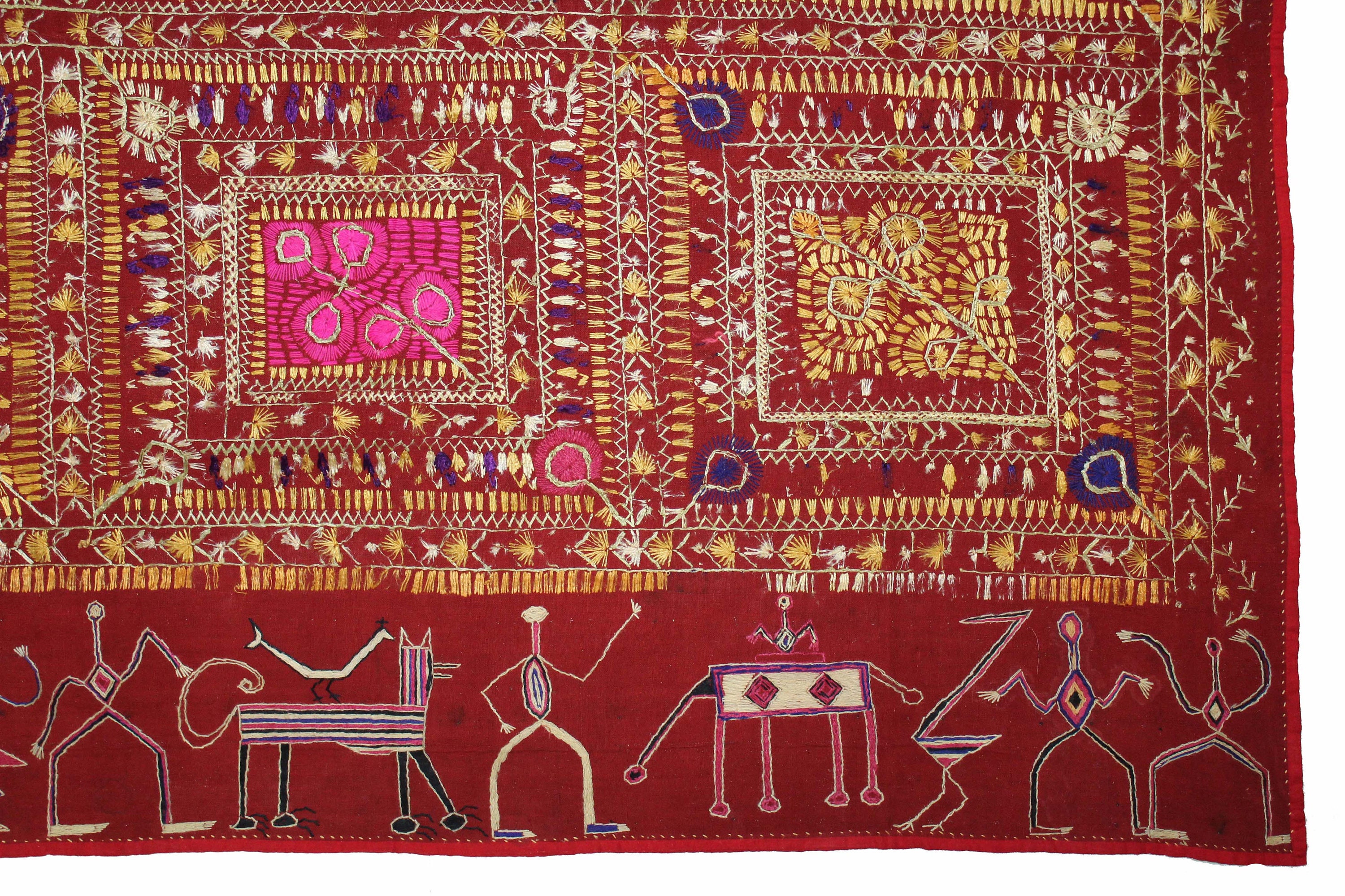 Folk Art of Punjab, Phulkari From Eastpunjabindia Folk Phulkari - Etsy