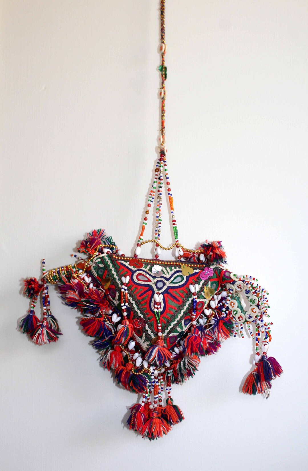 Indian Tribal Wall Decoration,kutch Hand Embroidered,vintage Boho Wall ...