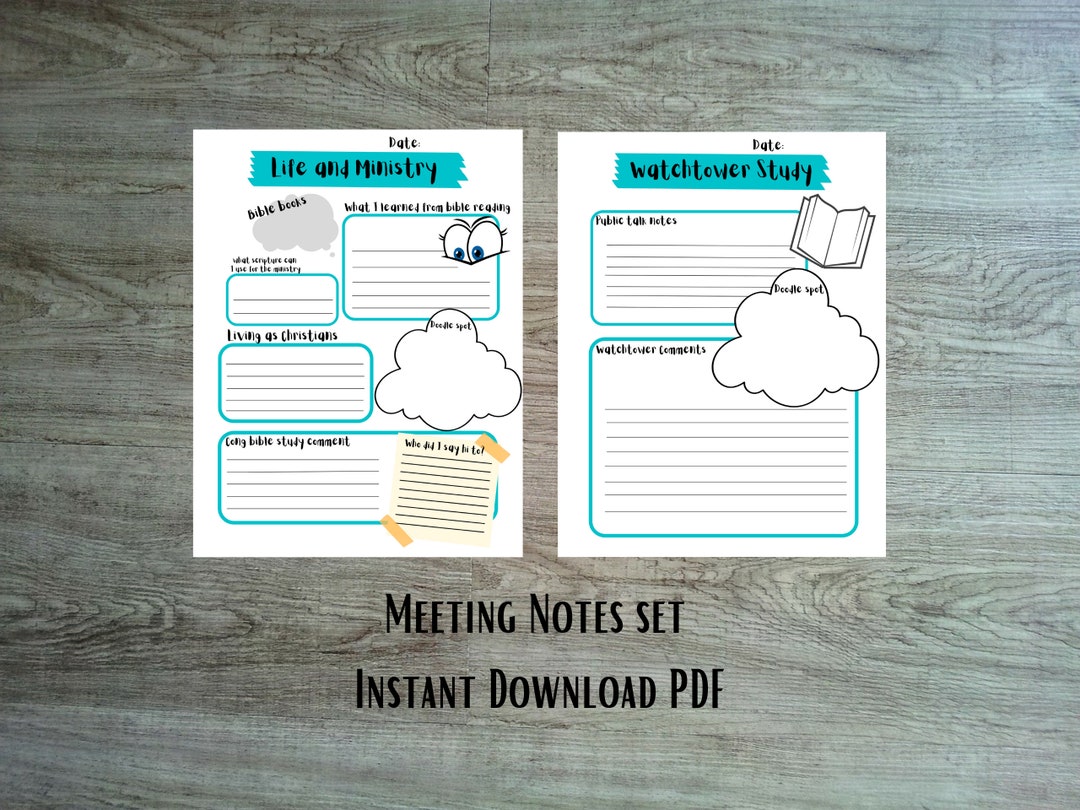Meeting Notes for Kids - Etsy