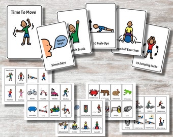 Movement Break Cards Brain Break Cards Movement Break - Etsy