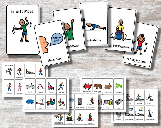 Movement Break Cards, Brain Break Cards, Movement Break Printable ...