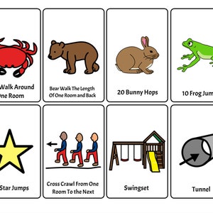 Movement Break Cards Brain Break Cards Movement Break Printable Sensory ...