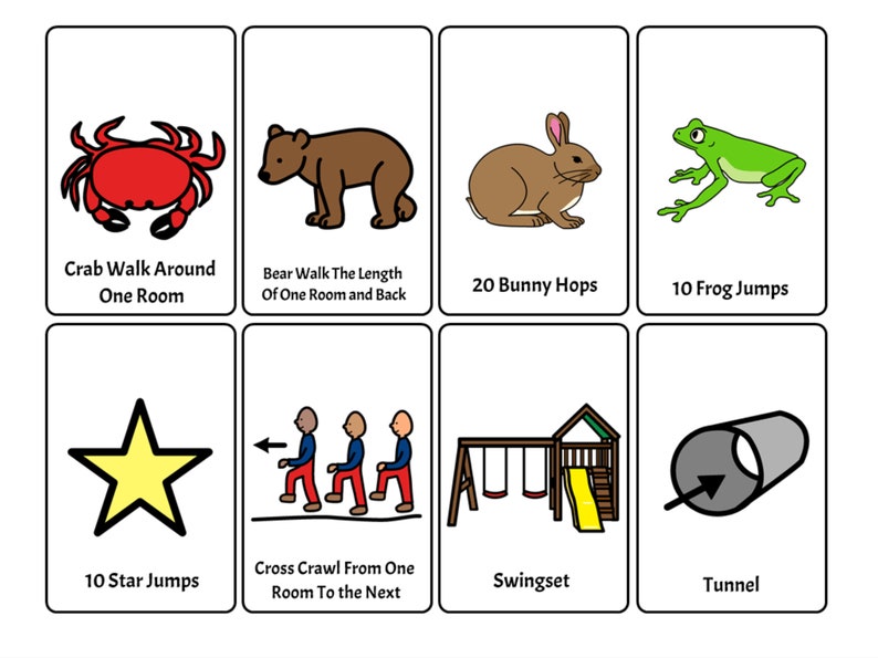 Movement Break Cards Brain Break Cards Movement Break - Etsy