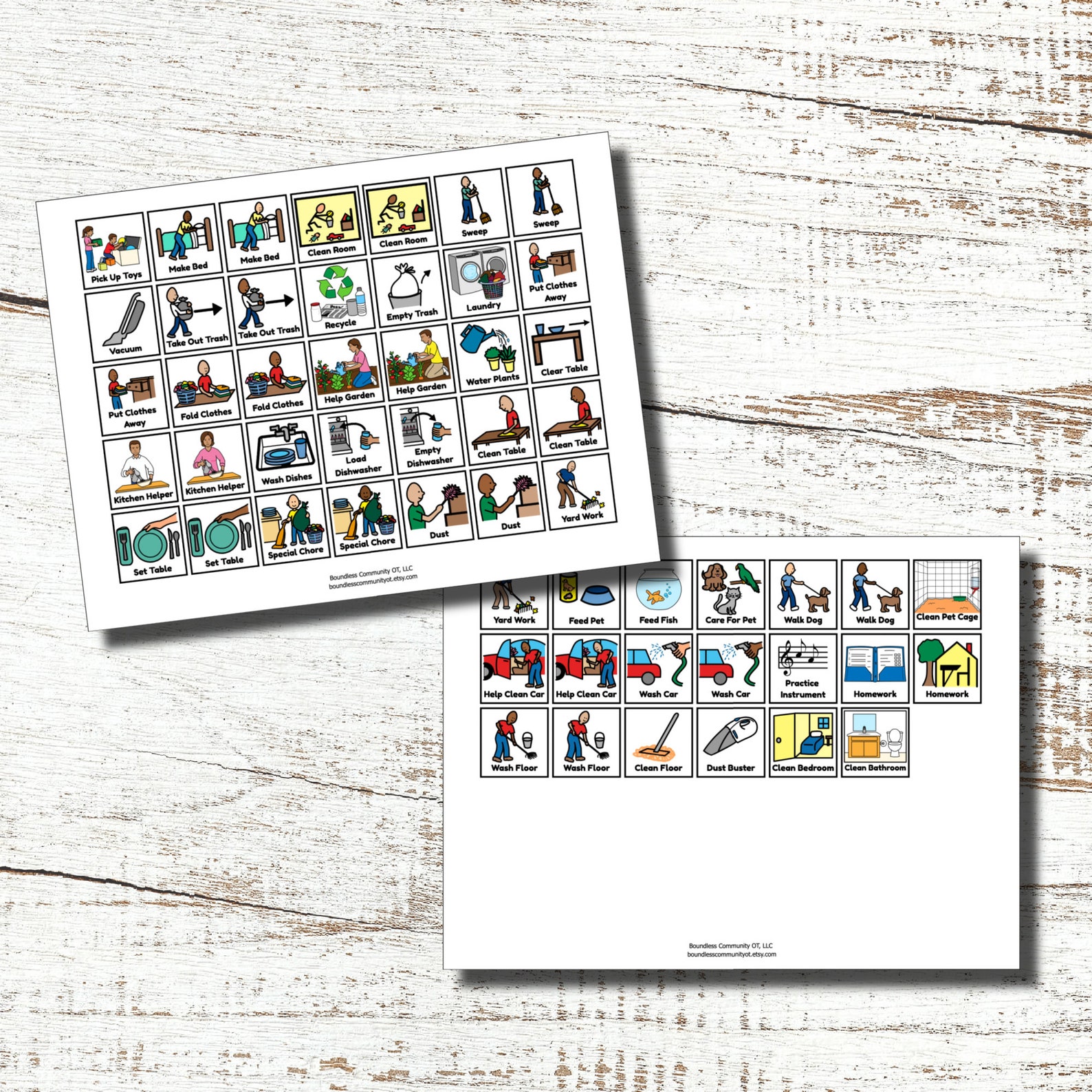 Chore Chart Printable Childrens Chores Visual Chore Chart - Etsy