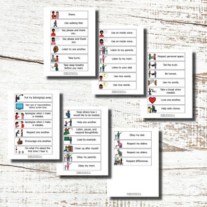 Family Rules Chart, Family Rules Visual Support, Family Rules Visual ...