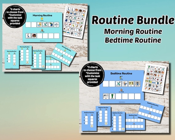 Morning and Bedtime Routine Bundle Morning Routine Bedtime | Etsy