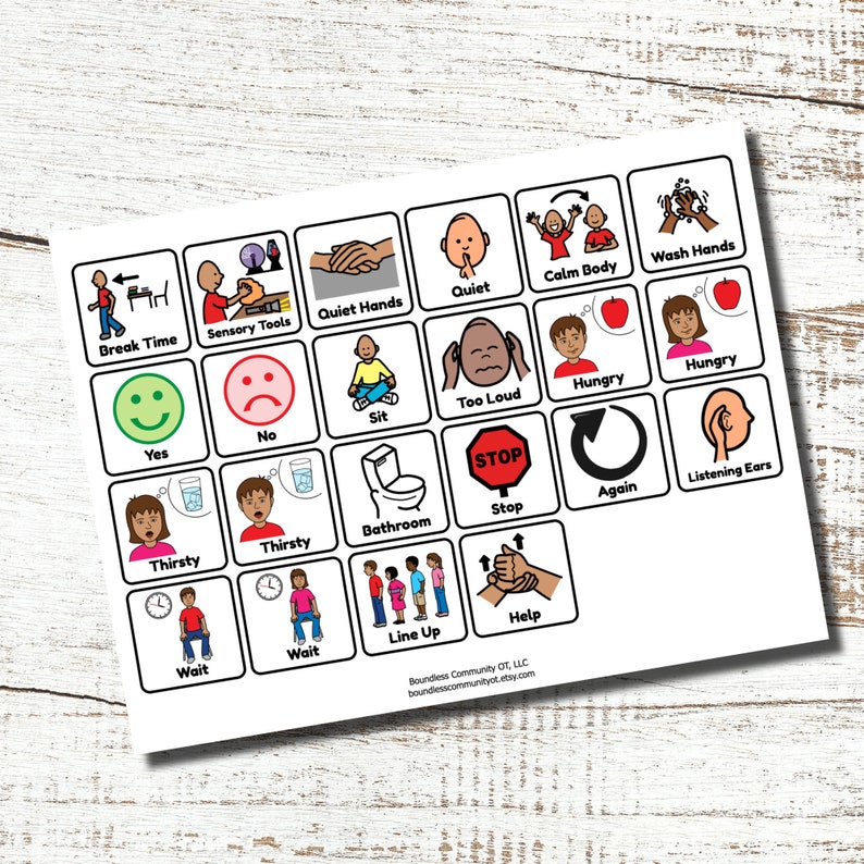 Digital Teacher Communication Card Bracelet, Picture Exchange ...