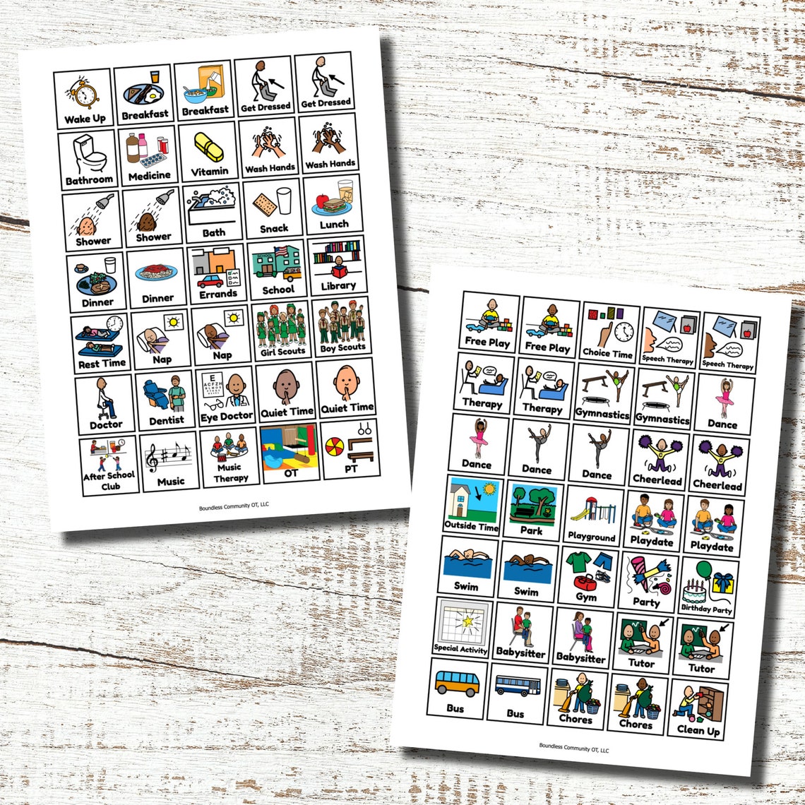 Daily Schedule, Printable Schedule, Boardmaker Schedule, Visual ...