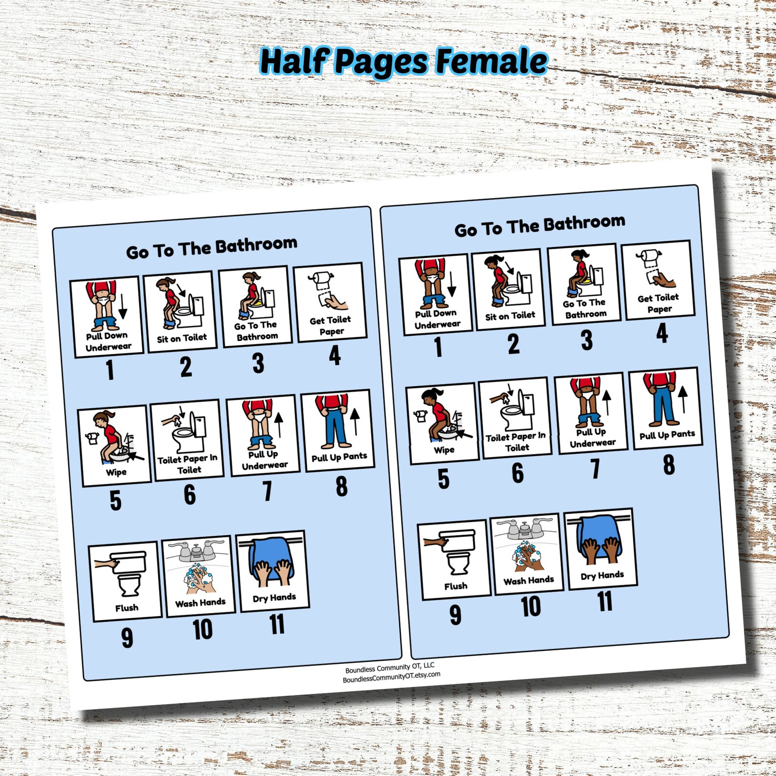 Going to the Bathroom Sequence Chart, Bathroom Visual Support, Visual ...