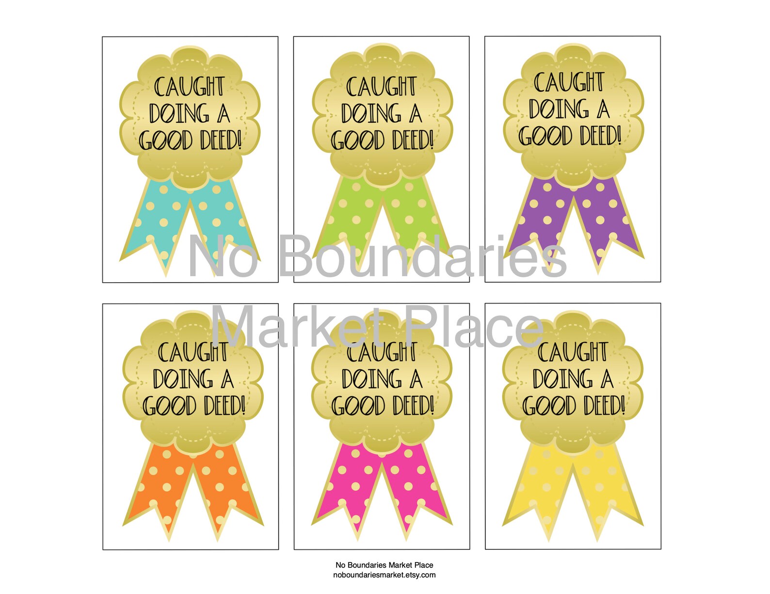 Caught Doing A Good Deed Digital Award Printable Award | Etsy