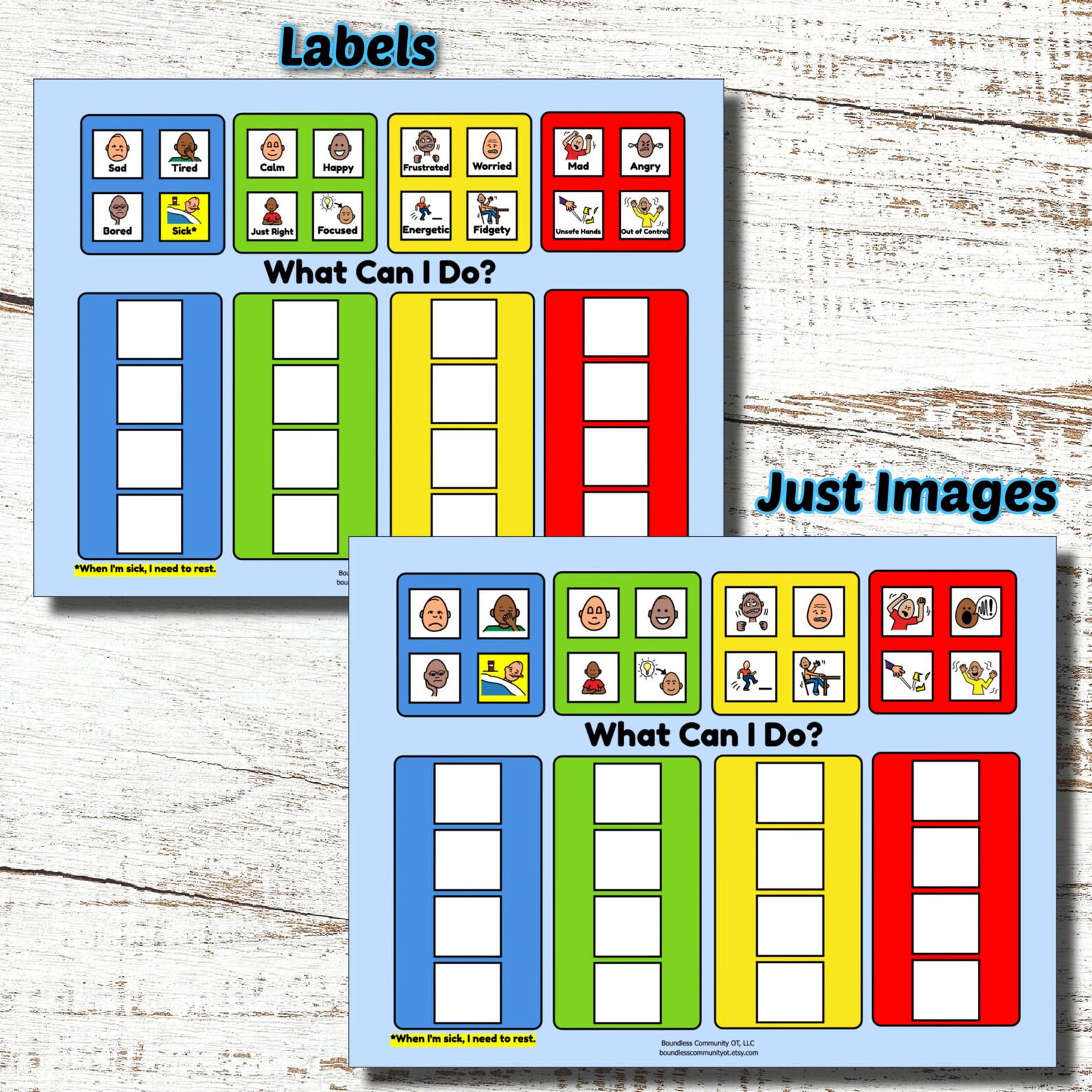 Tools for Self-regulation Zones of Regulation Sensory Diet - Etsy Denmark