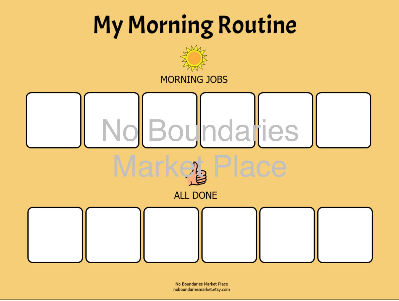 Morning Routine Visual Morning Chart Morning Chores Morning | Etsy