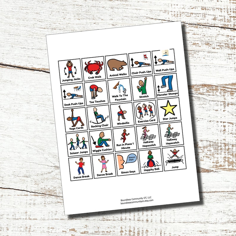 Classroom Break Board Printable Tools for Self Regulation | Etsy