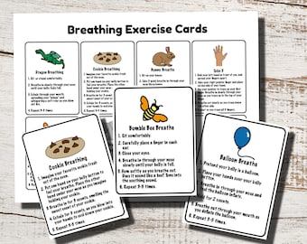 Mindfulness and Calming Breathing Exercises Activity Cards - Etsy