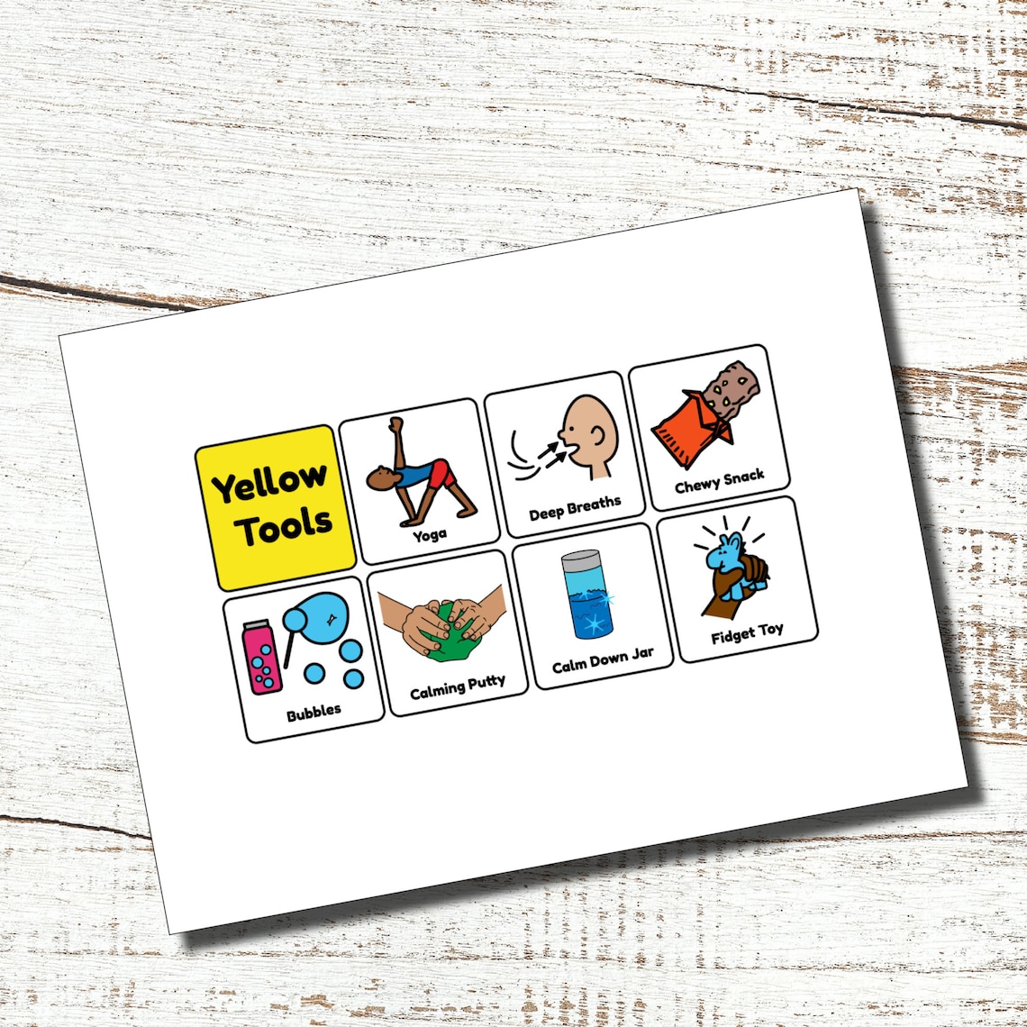 Self-regulation Cards Self-regulation Chart Big Feelings - Etsy