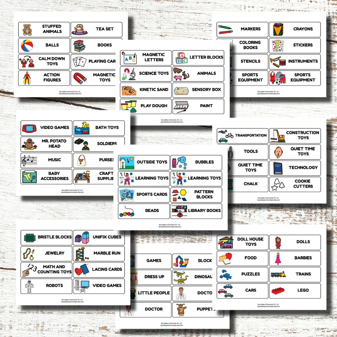 Toy Labels Printable Labels Toy Organization Home - Etsy