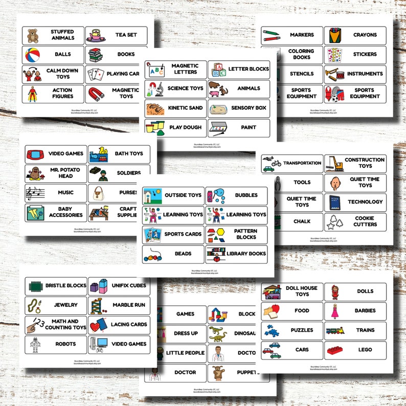 Toy Labels Printable Labels Toy Organization Home - Etsy