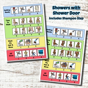 Shower Sequence Visual Support Taking A Shower Shower Visual - Etsy