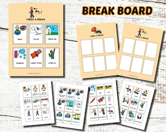 Classroom Break Board Printable Tools for Self Regulation - Etsy