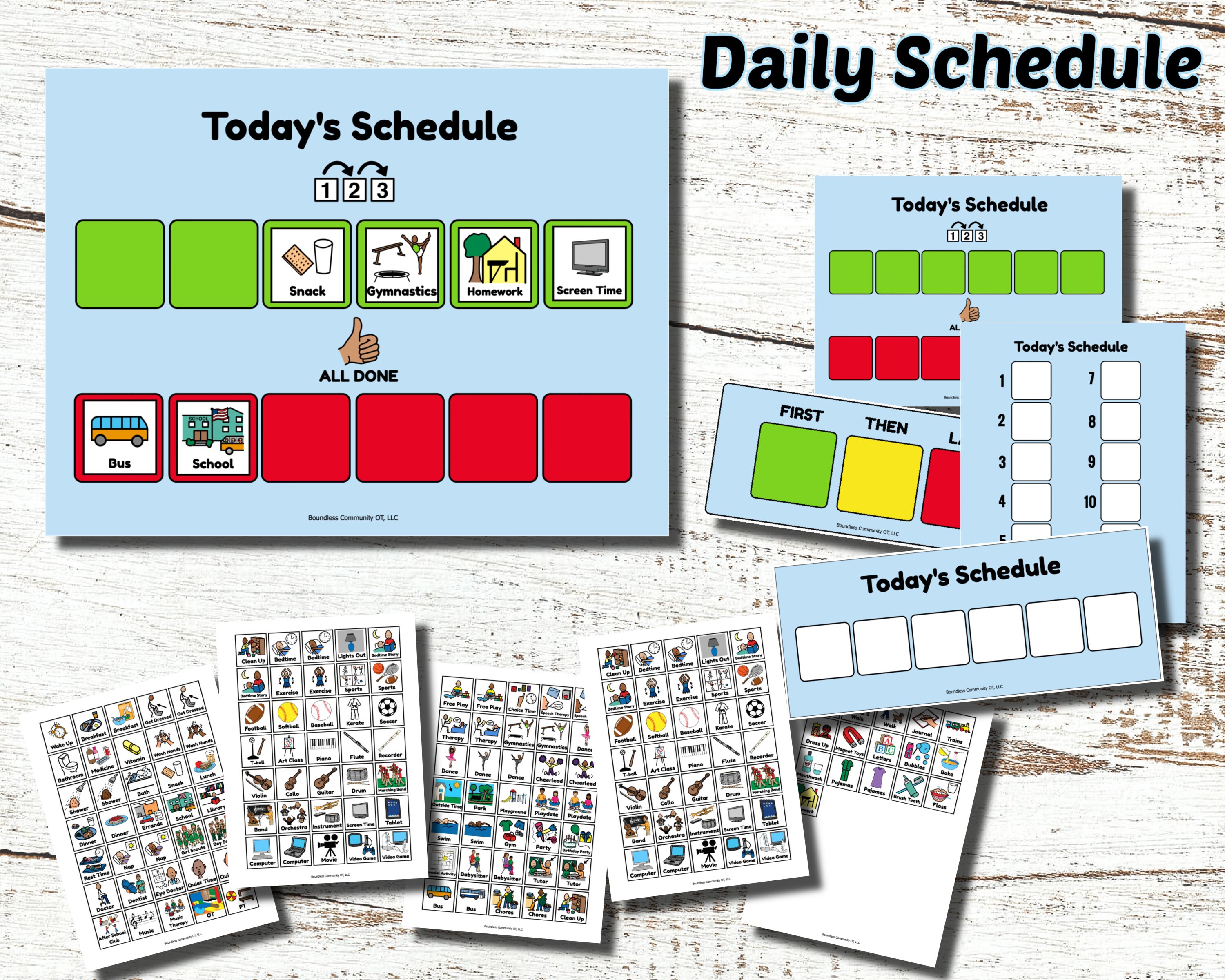 Basic Visual Support Bundle Printable Schedule Boardmaker - Etsy Canada