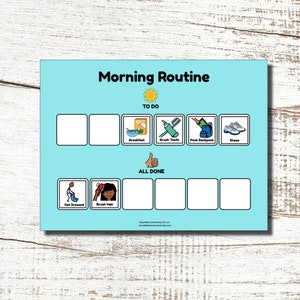 Morning Routine Visual, Morning Chart, Morning Chores, Morning Schedule ...