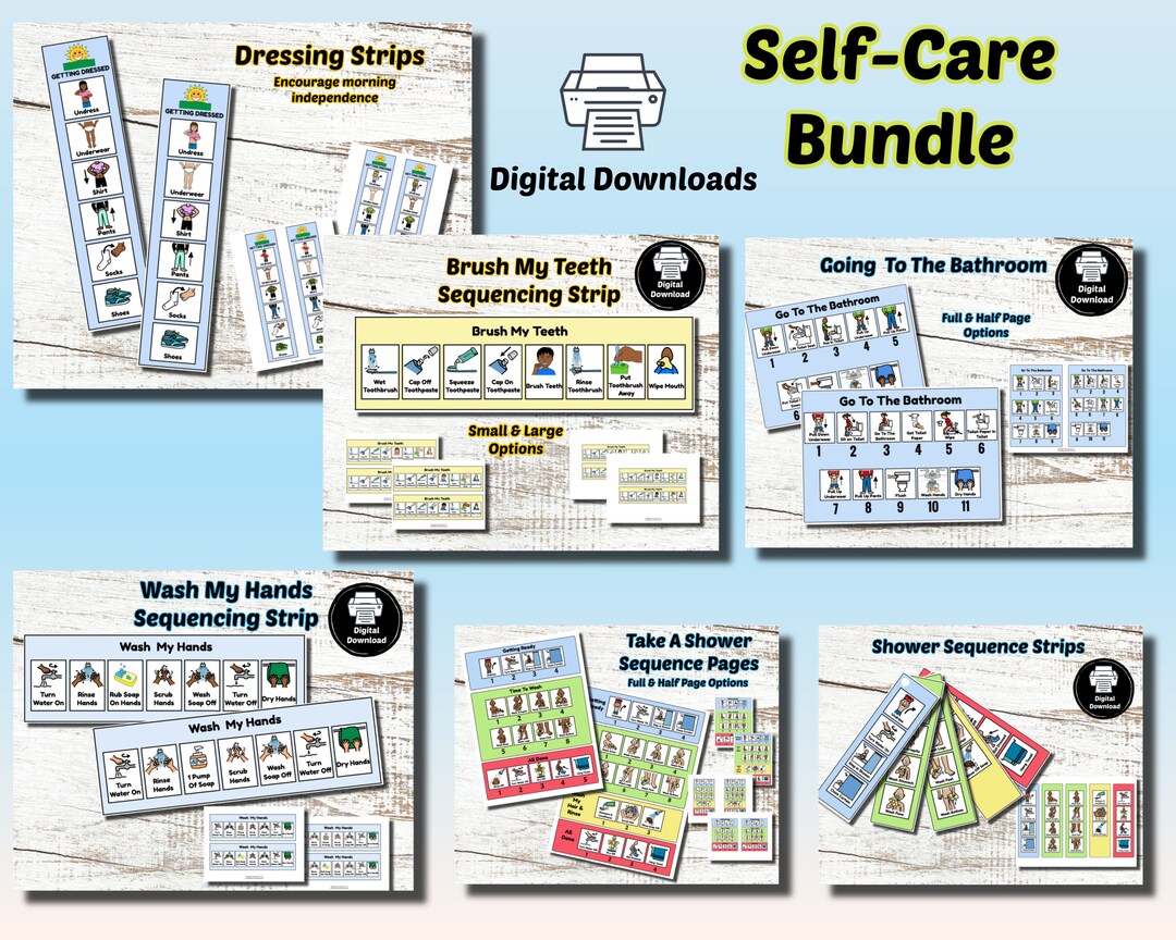 Self-care Printable Sequences, Self-care Routine, Self-care Schedules ...