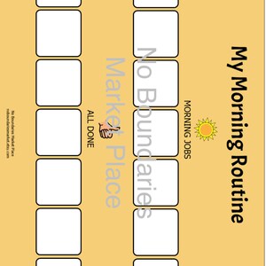 Morning Routine Visual Morning Chart Morning Chores Morning | Etsy