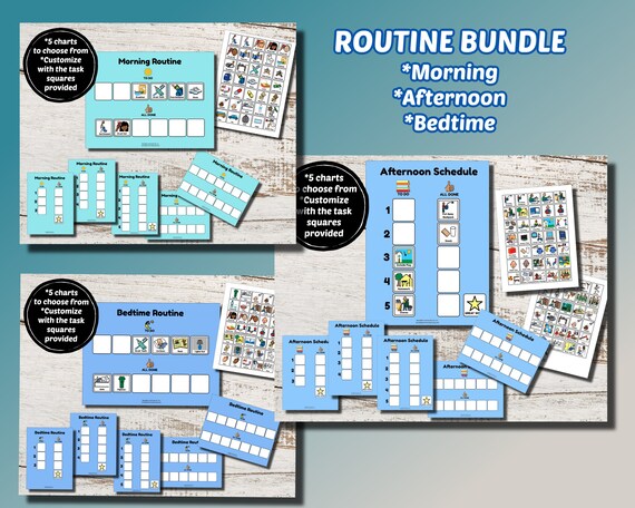 Routine Bundle Morning Routine Afternoon Routine Evening | Etsy