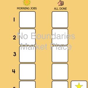 Morning Routine Visual Morning Chart Morning Chores Morning | Etsy