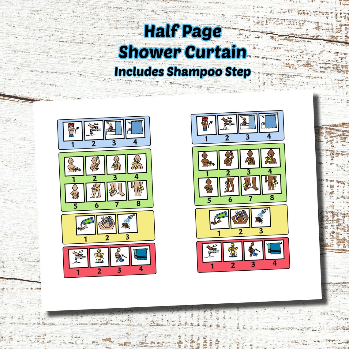 Shower Sequence Visual Support Taking A Shower Shower Visual - Etsy