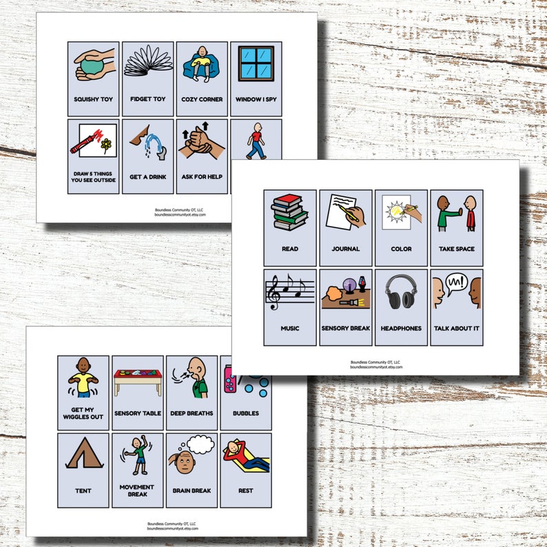 Classroom Break Board Printable Tools for Self Regulation | Etsy