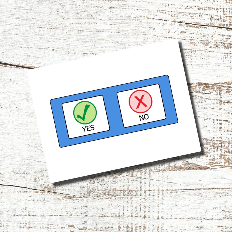 Yes No Picture Communication Tool, Yes No Communication Strip, Yes No ...
