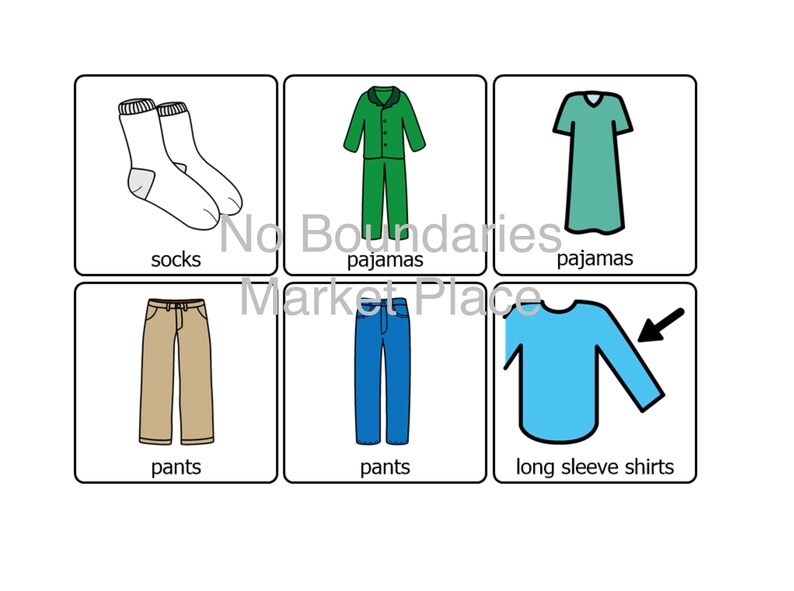 Clothes Labels Home Organization Boardmaker Printables | Etsy