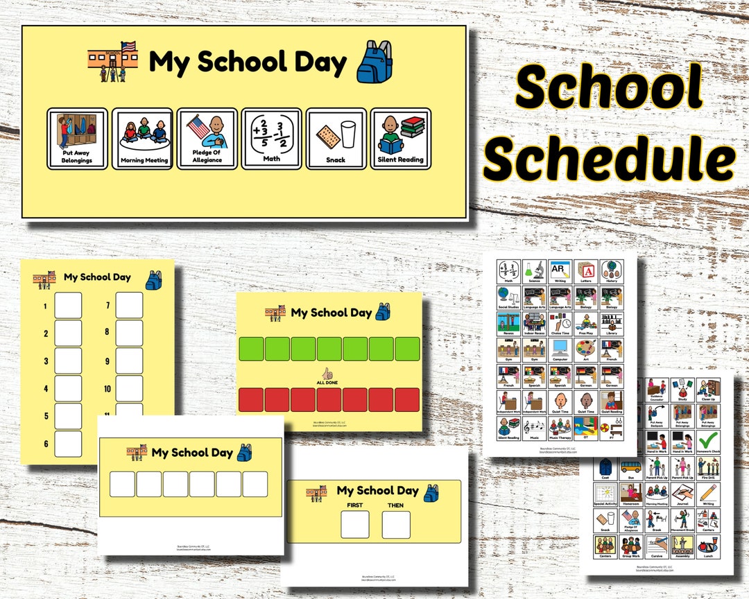 School Schedule, Printable School Schedule, Printable School Routine ...