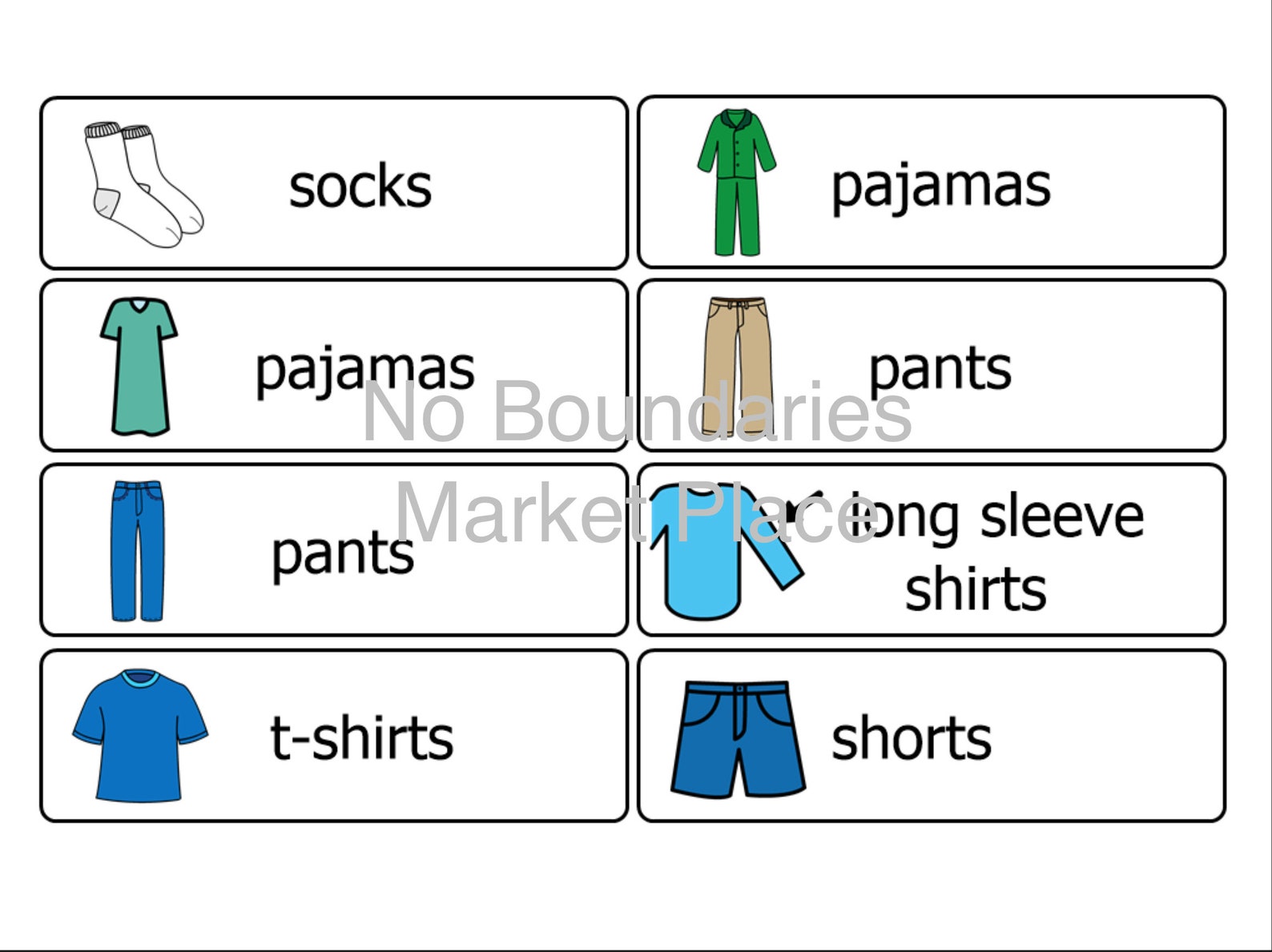 Clothes Labels Home Organization Boardmaker Printables | Etsy