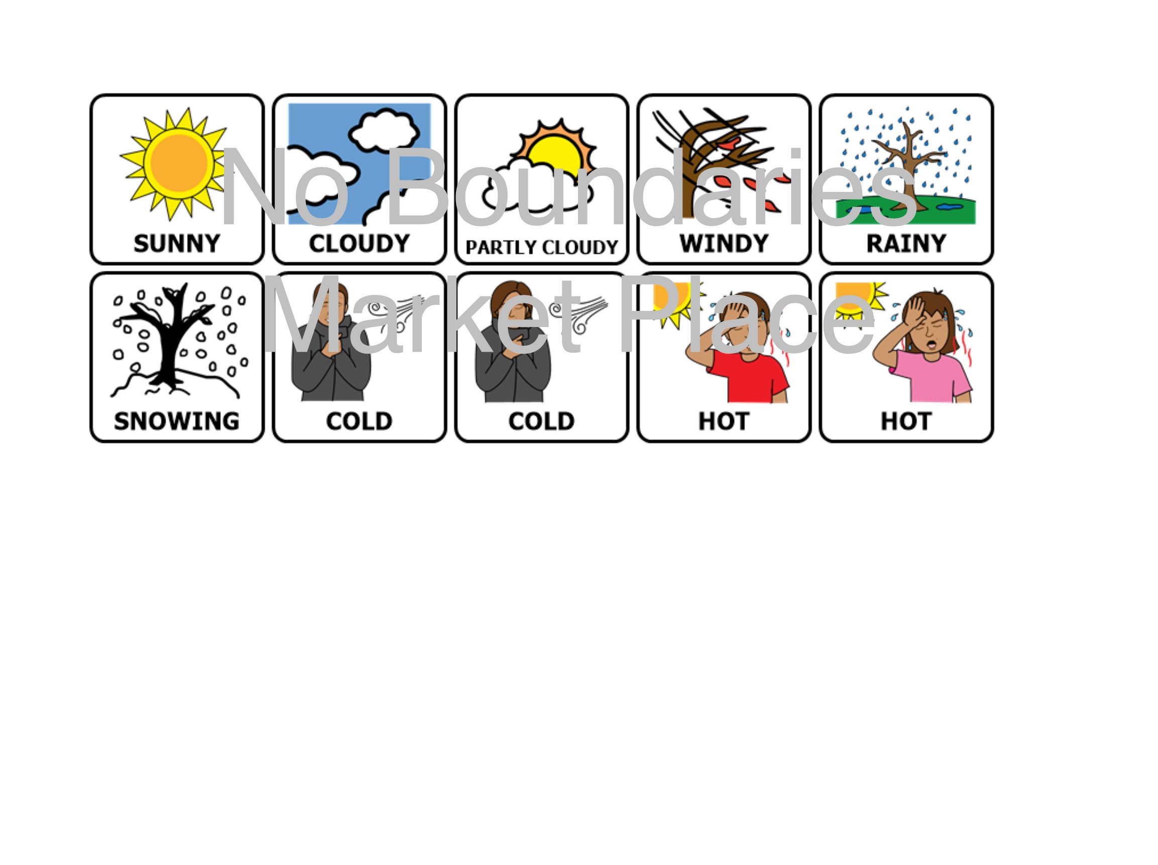 Weather Chart Morning Meeting Chart Weather Printable | Etsy