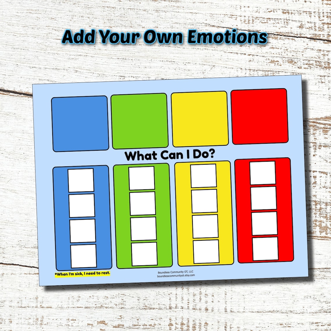 Tools for Self-regulation Zones of Regulation Sensory Diet - Etsy