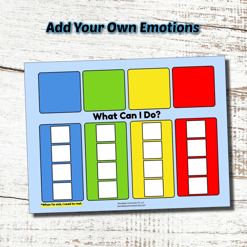 Tools for Self-regulation Zones of Regulation Sensory Diet - Etsy Denmark