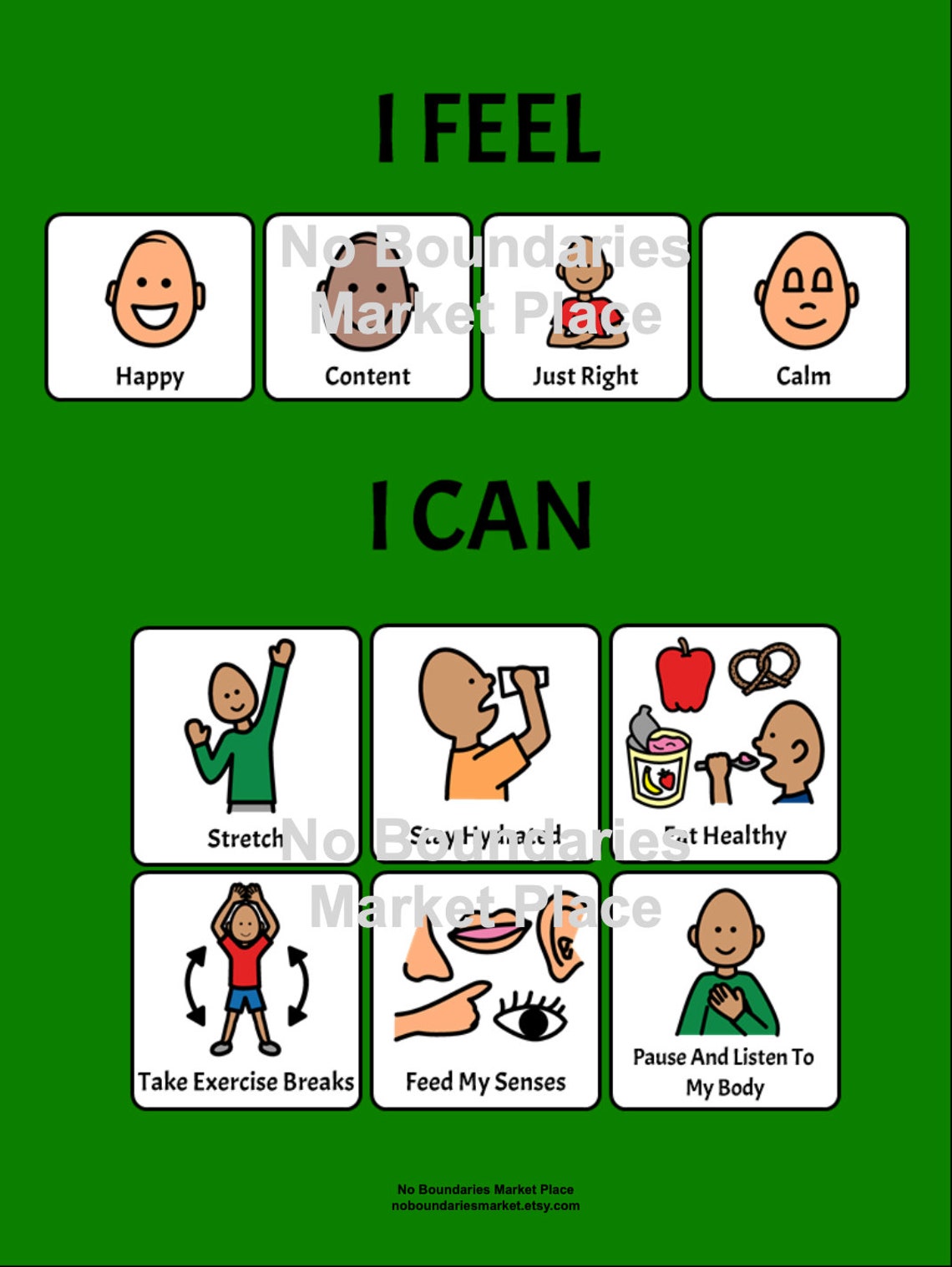 Self-regulation Charts Tools for Self-regulation Printable - Etsy