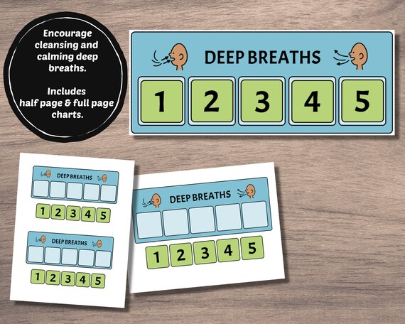 Deep Breath Printable Deep Breath Visual Calm Down Visual | Etsy