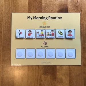 Morning Routine Visual Morning Chart Morning Chores Morning | Etsy