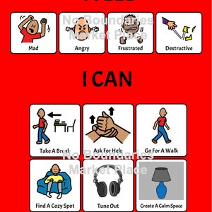 Self-regulation Charts, Tools for Self-regulation Printable, Sensory ...