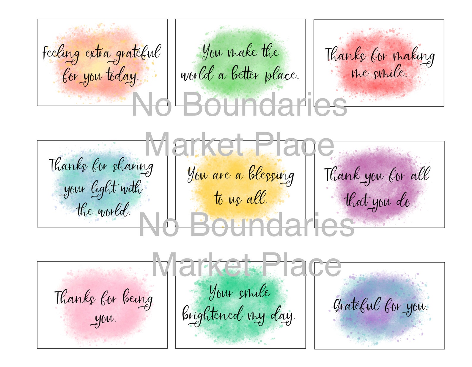 Notes of Encouragement Printable Notes 18 Notes Watercolor | Etsy Canada