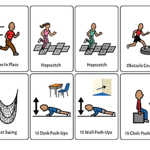 Movement Break Cards Brain Break Cards Movement Break Printable Sensory ...