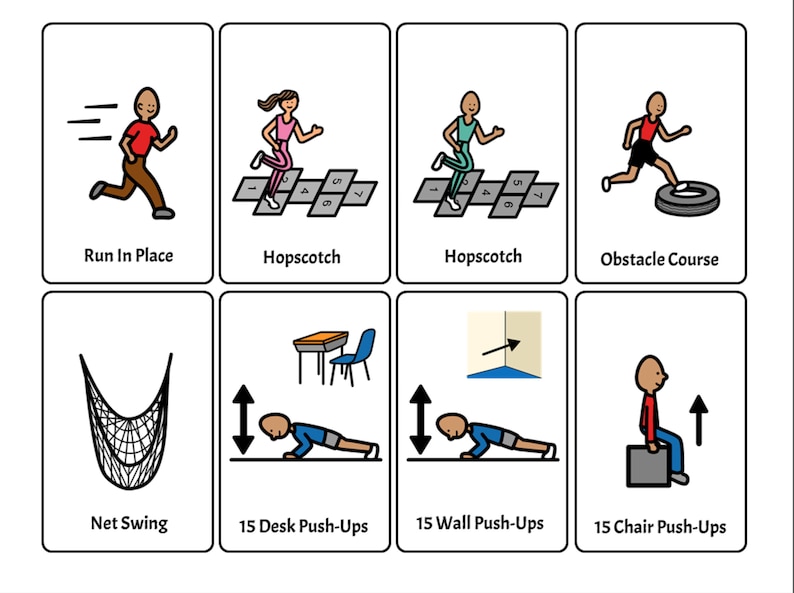 Movement Break Cards Brain Break Cards Movement Break - Etsy