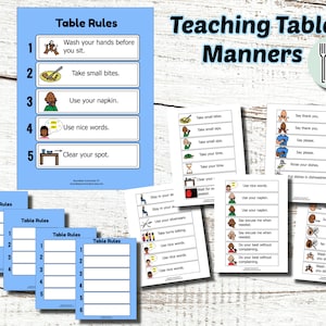 Table Rules Chart Table Manners Chart Table Rules Printable - Etsy