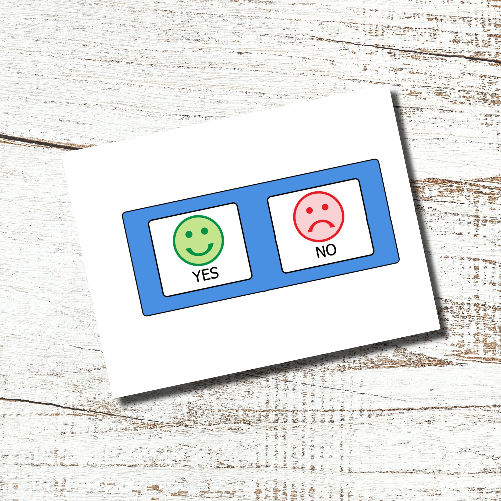Yes No Picture Communication Tool Yes No Communication Strip - Etsy Canada