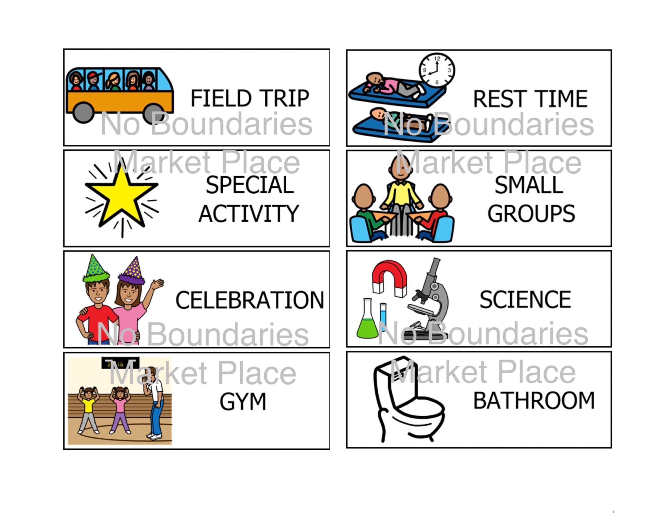 Preschool Schedule 30 Activity Options Printable Preschool | Etsy