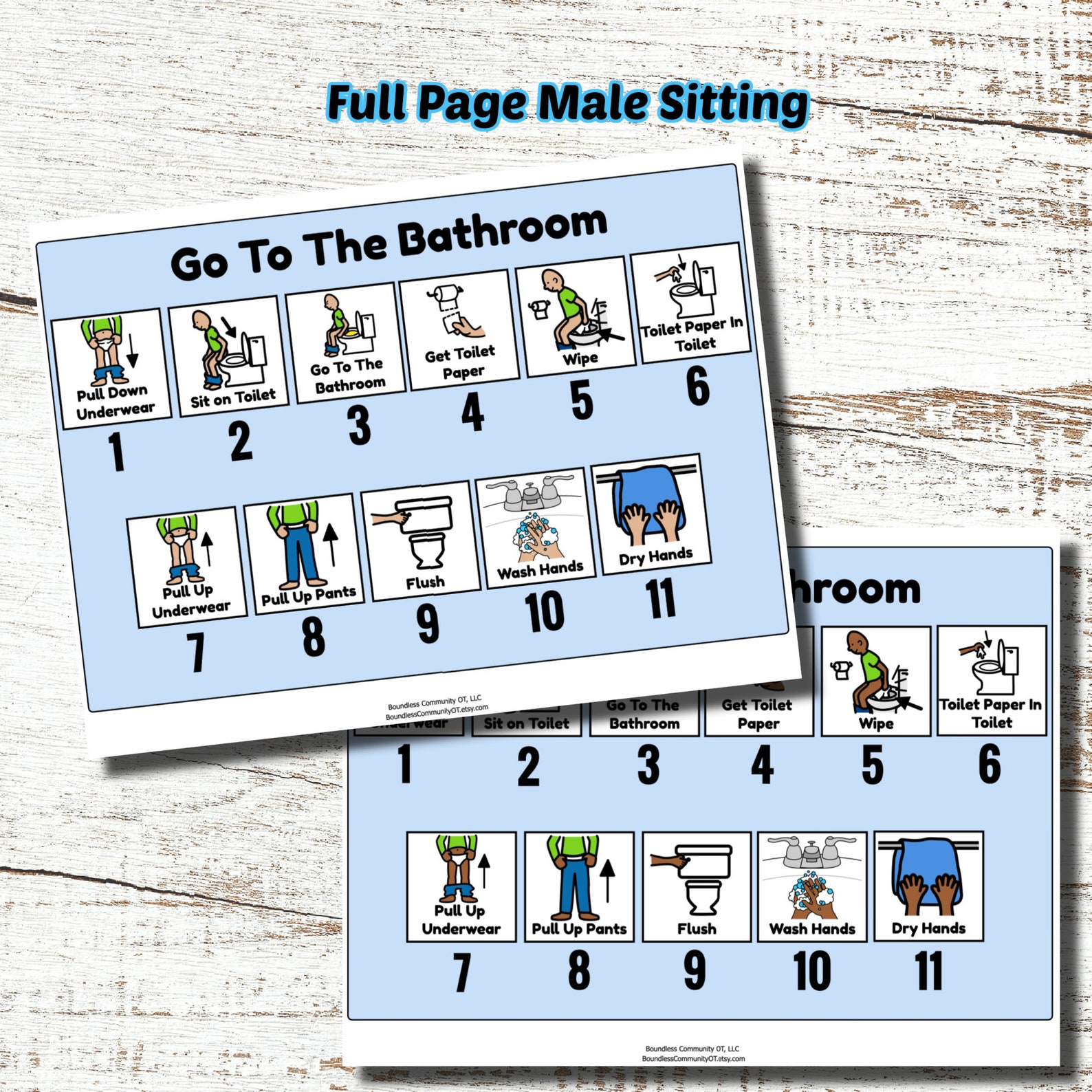Going to the Bathroom Sequence Chart, Bathroom Visual Support, Visual ...